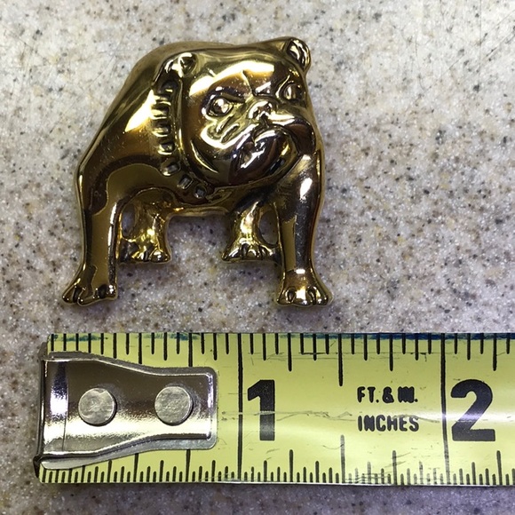 Jewelry | Gold Shiny Tone Bulldog Pin | Poshmark